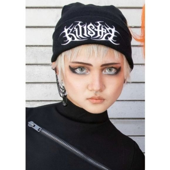 Killstar | Accessories | Killstar Unisex Adults Black Dusk Beanie ...